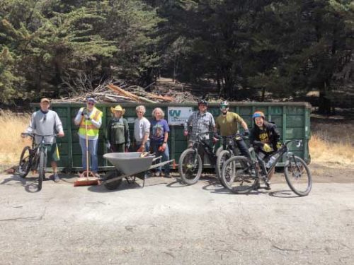 Bikers at JMP Remove Invasive Plants - Bicycle Trails Council